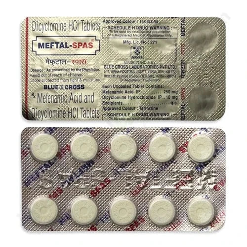 Mefenamic Acid 250mg and Dicyclomine Hydrochloride 10mg Tablets – Jan ...