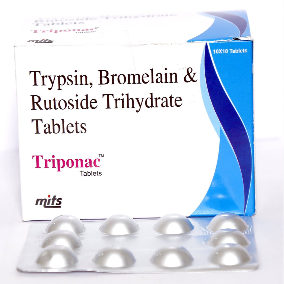 Trypsin 48mg, Bromelain 90mg and Rutoside Trihydrate 100mg Tablets ...